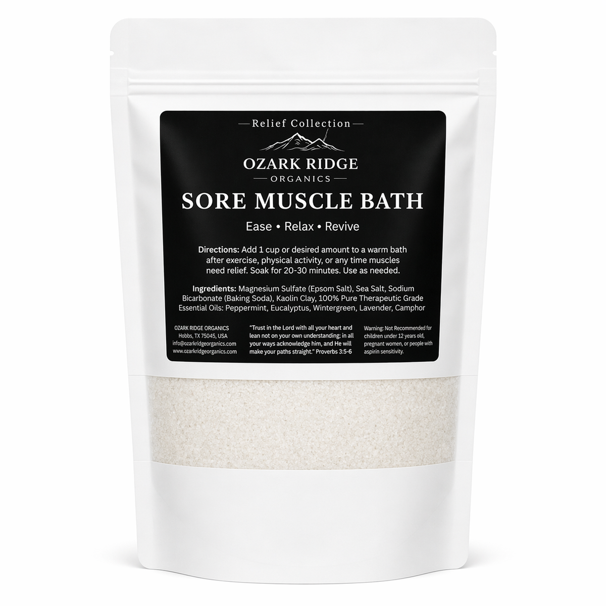 Sore Muscle Bath – Ozark Ridge Organics